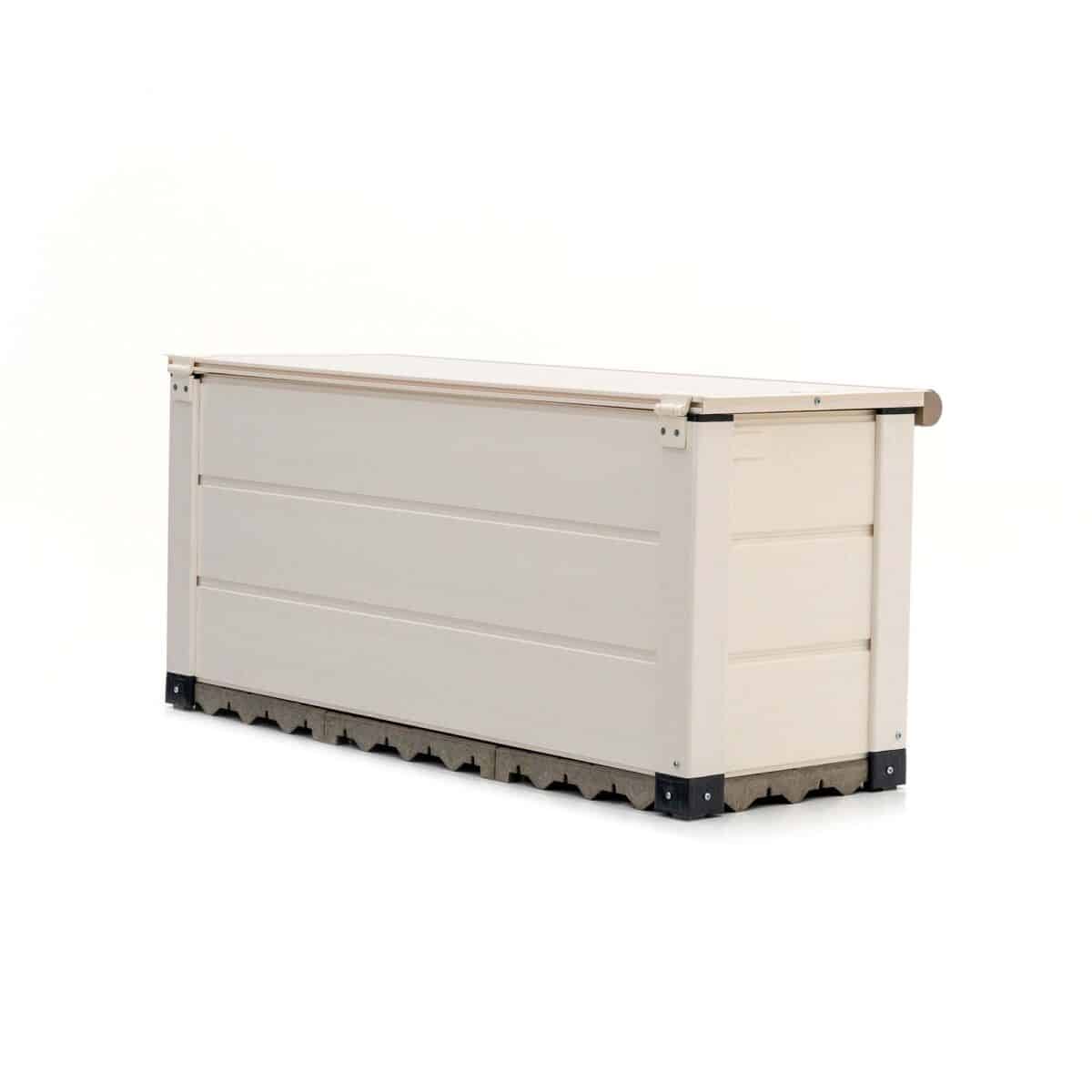 Arcón de resina Tuscany Evo color marfil 122x47x57 cm (230L)